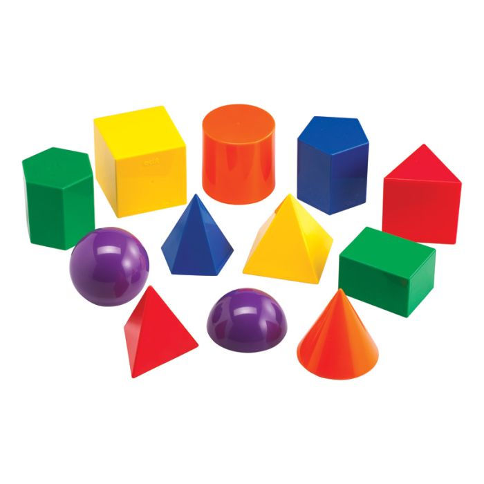 3D Geometric Solids Shapes 60pc (2.5cm)