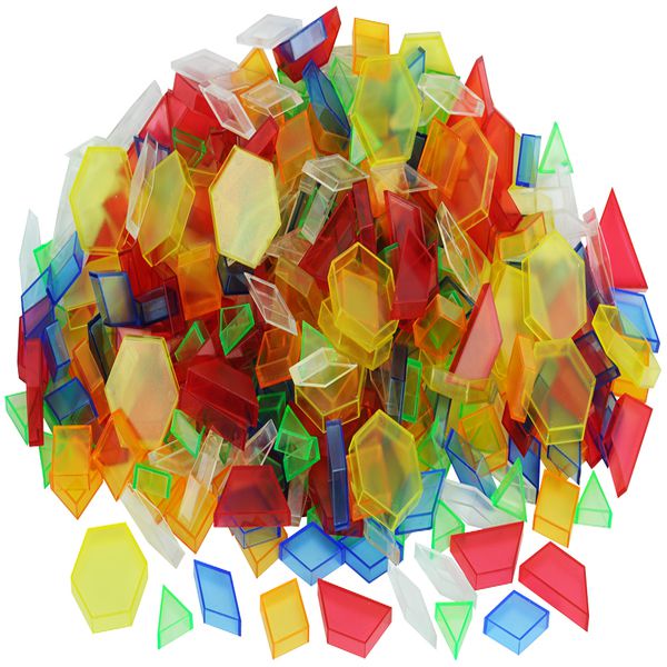 Maths Pattern Blocks 72pc in Container