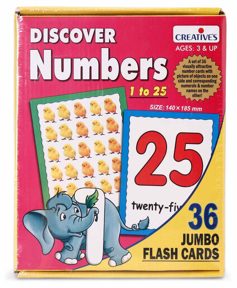 Creatives Discover Numbers Jumbo Flash Cards - 36 Cards
