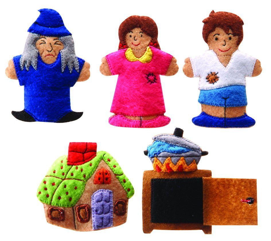 Hansel And Gretel - Fairytale Story - Finger Puppet Set - 5 Piece