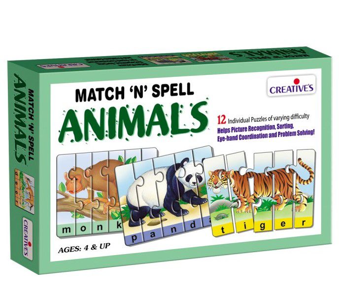 Creatives - Match And Spell Animals (12 Puzzles)