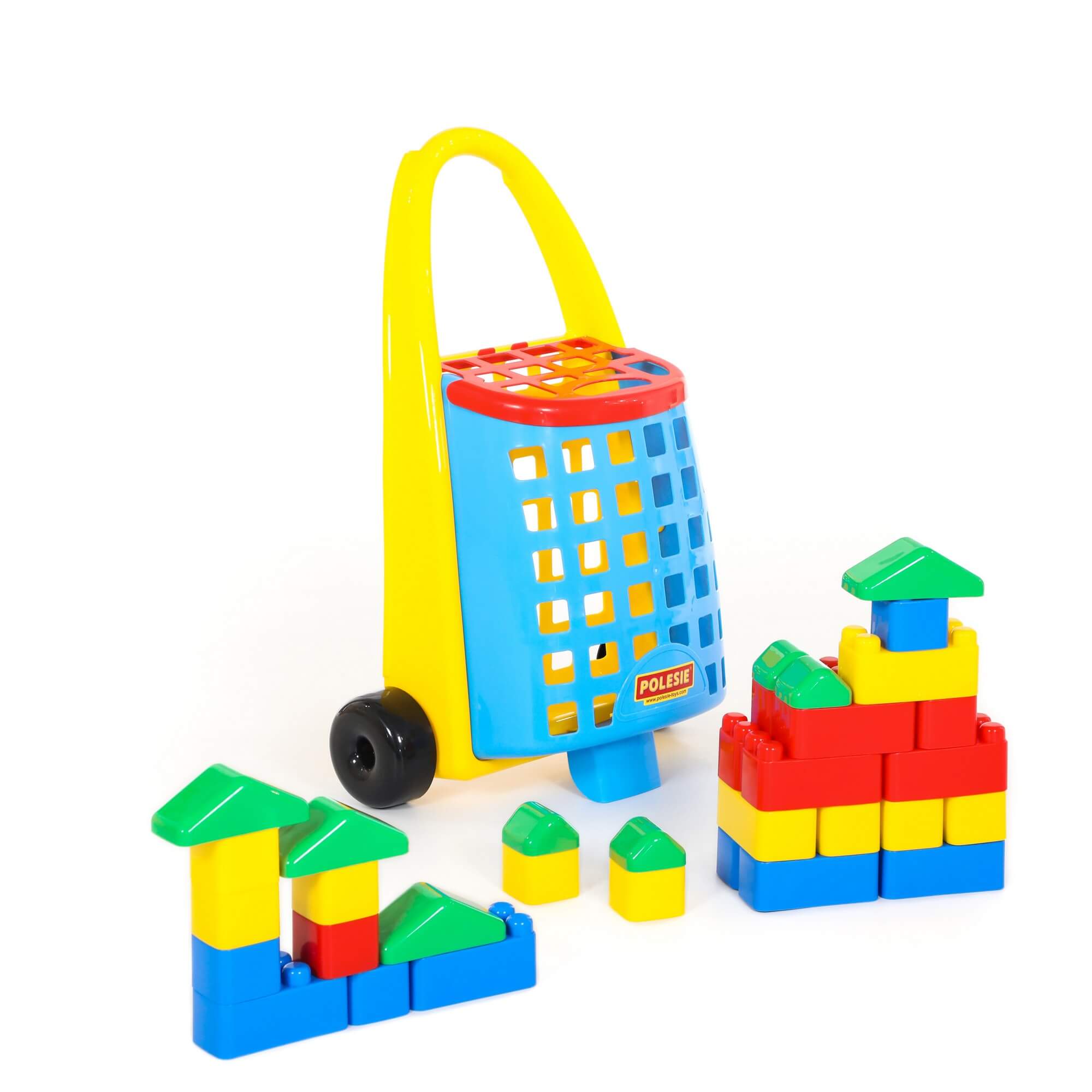 Polesie Jumbo Building Blocks Playset in Trolley 38 Piece