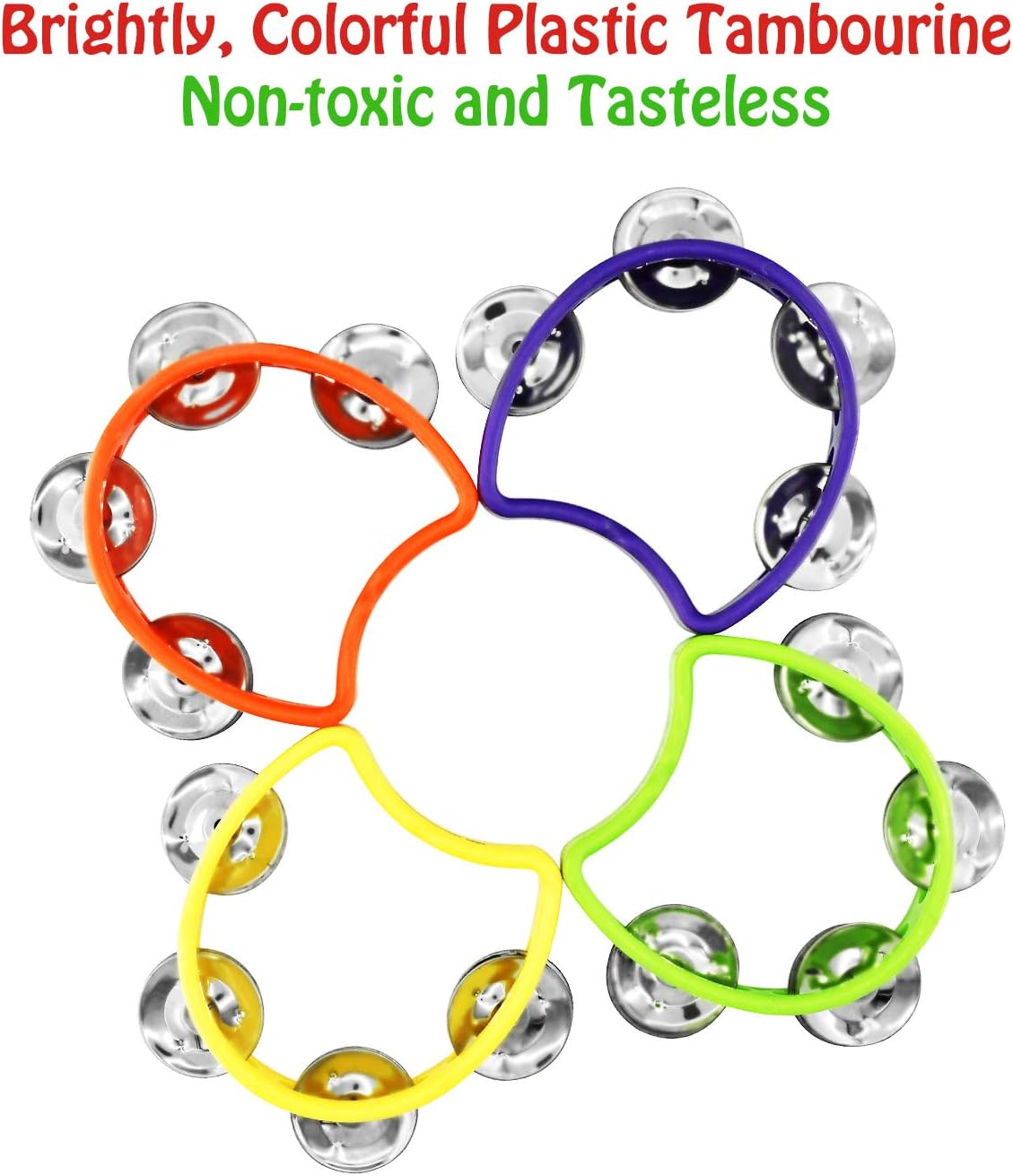 Plastic Tambourine Set - 4 Piece