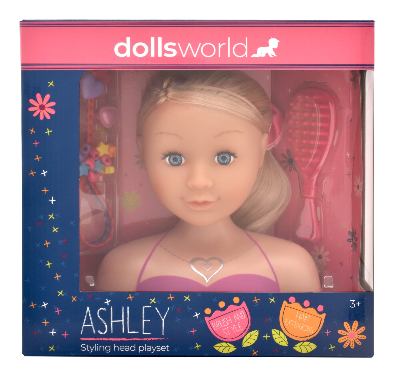 Dollworld Ashley Blonde Styling Head Doll Playset NEW