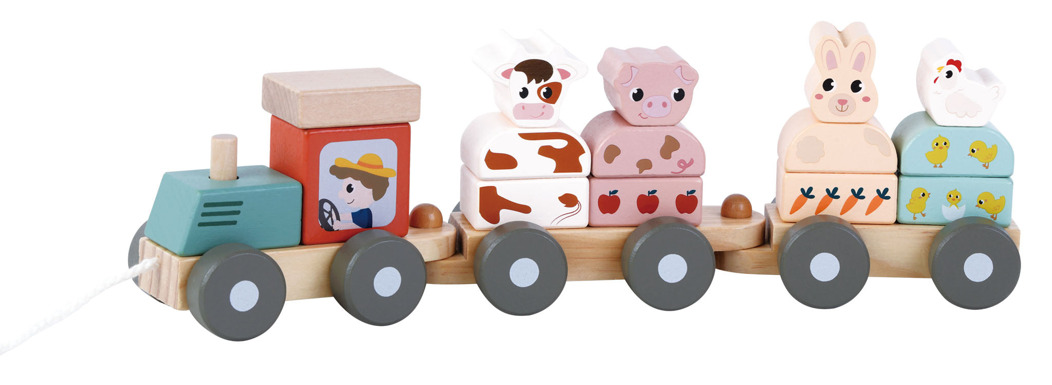Zookabee Farm Animal Stacking Train