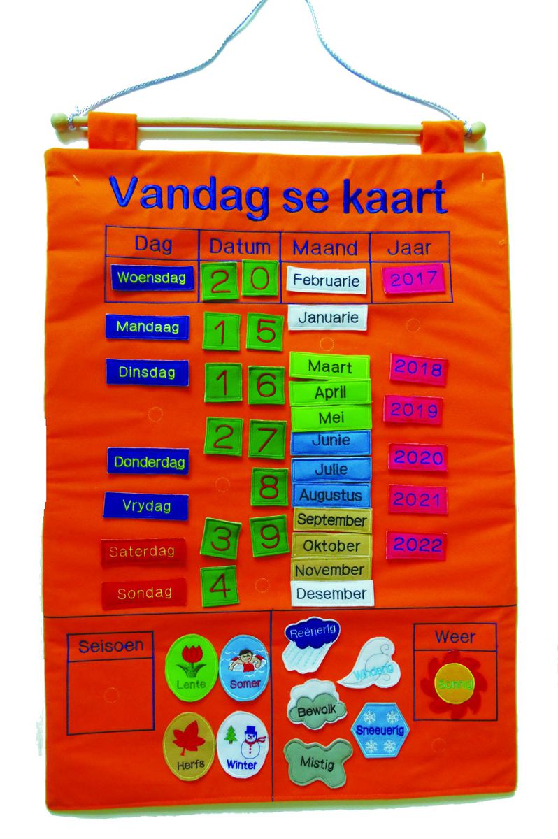Interactive Afrikaans Calendar (Includes Weather And Seasons)