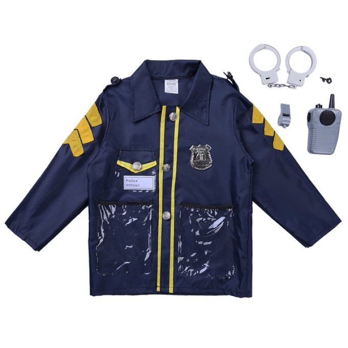 Policeman Role Play Costume Set With Accessories - Deluxe
