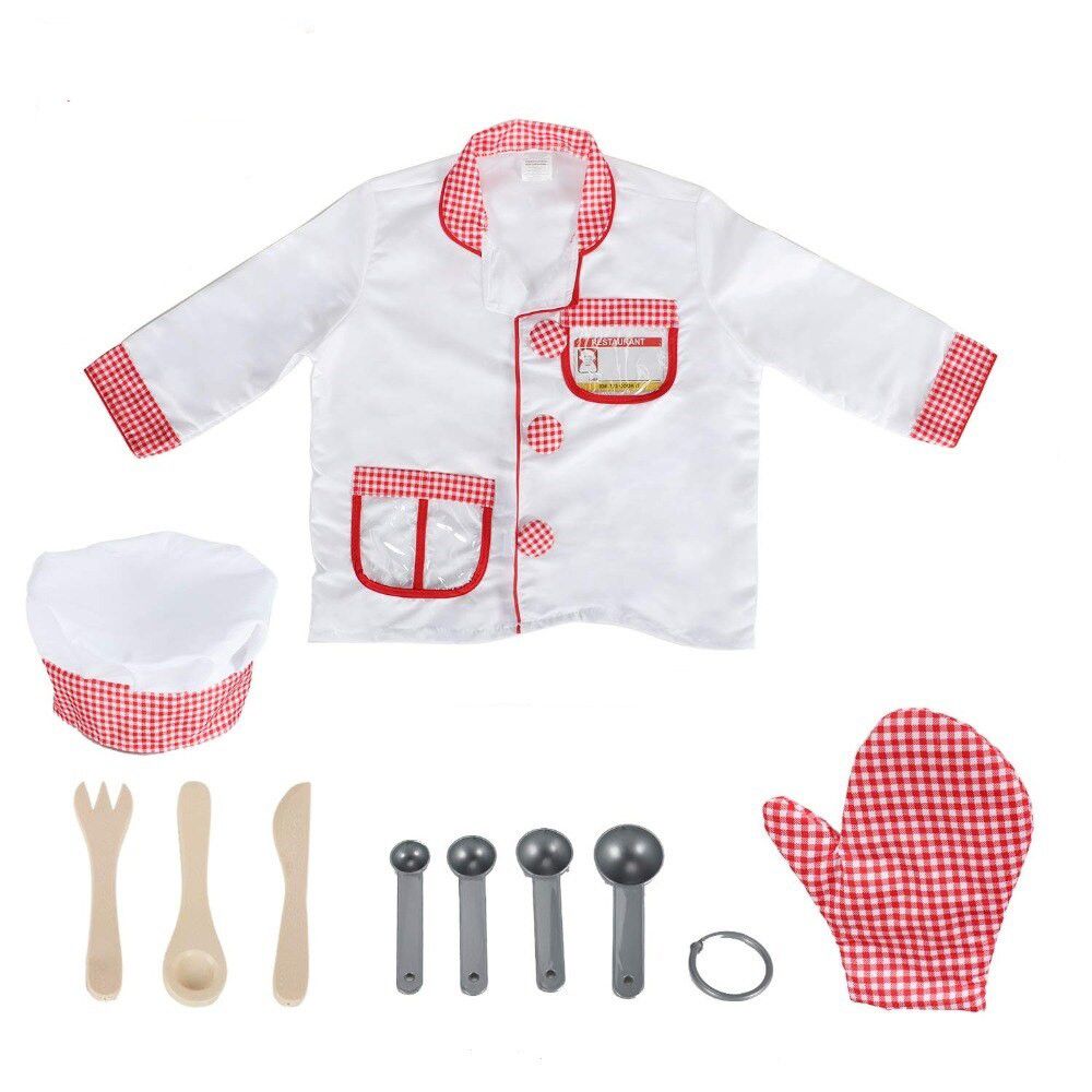 Chef Role Play Costume Set with Hat and Spoon - Deluxe