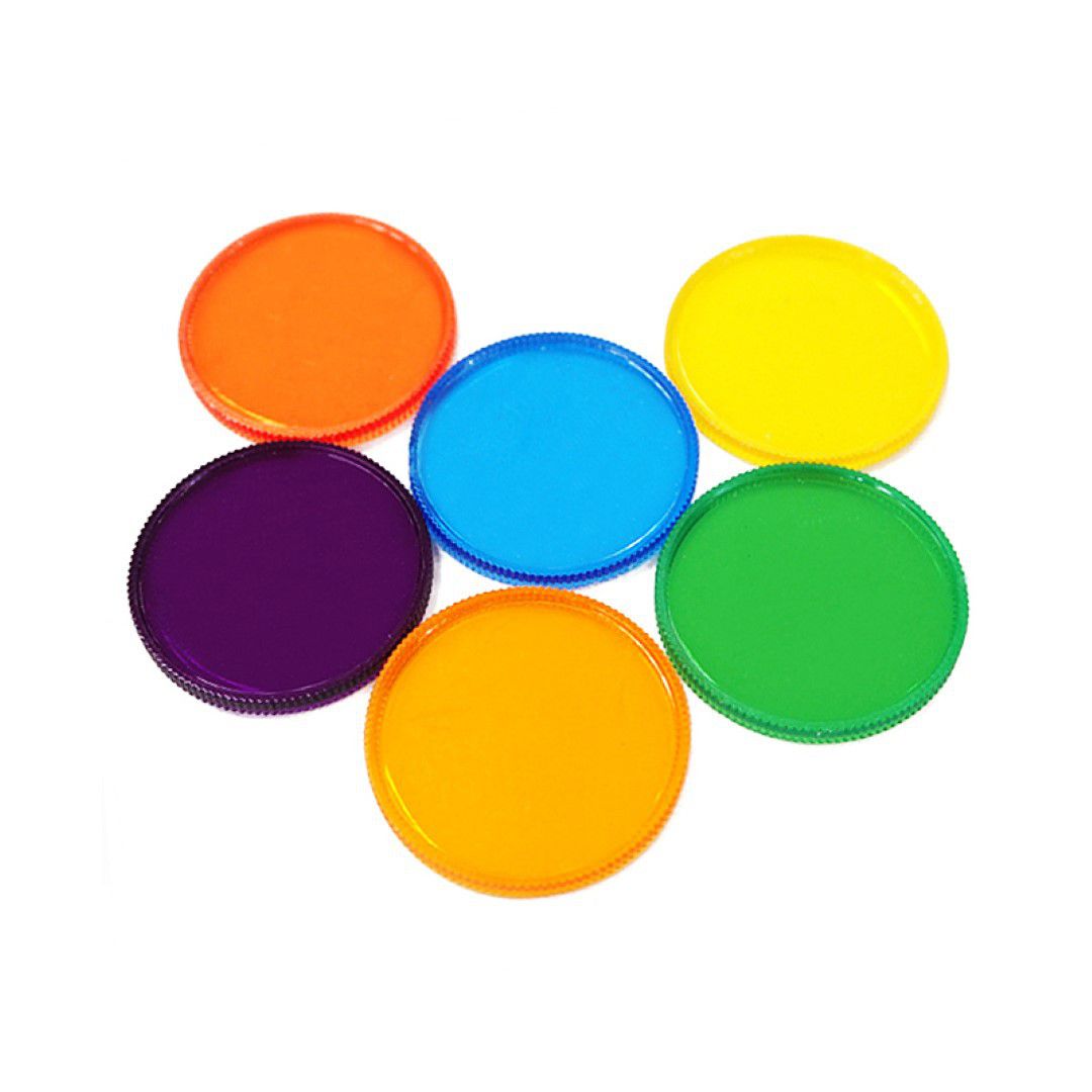 Maths Counters - Transparent (200 Piece) (Learn Counting, Colours and