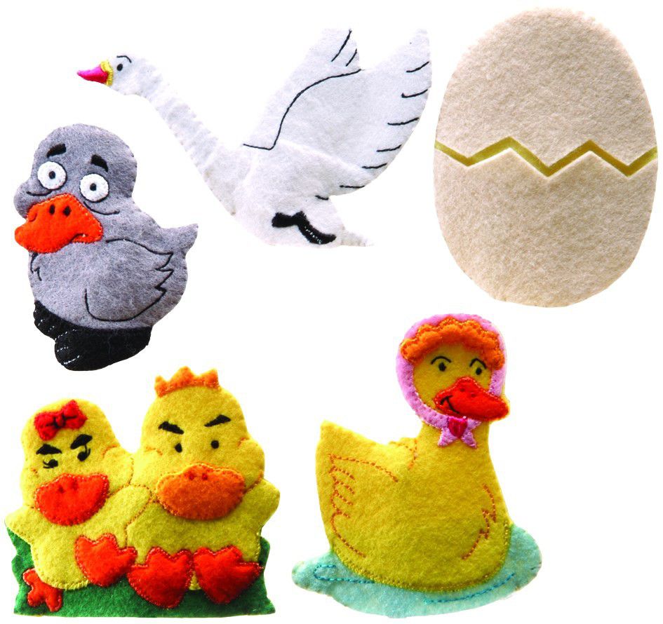 The Ugly Duckling - Fairytale Story - Finger Puppet Set - 5 Piece
