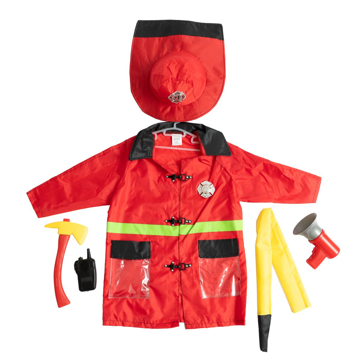 Fireman Role Play Costume Set With Speaker And Accessories