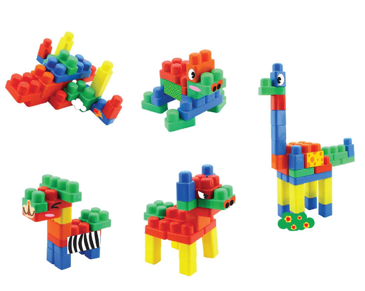 Large Plastic Building Block 82pcs In 4 Colours